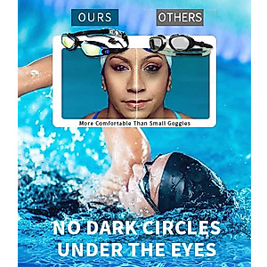 Tomofree Swim Goggles 2 Pack, Swimming Goggles No Leaking Anti Fog&UV Full Protection Swim Glasses with One-piece Earplugs Adult Men Women Youth