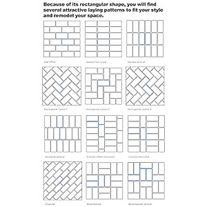 AULIGET 2 Piece Peel and Stick Backsplash PVC Tile, 3" x 6" Rustic Brick Stick on Tiles for Backsplash Kitchen, Bathroom, Laundry Room, Camper, Fireplace