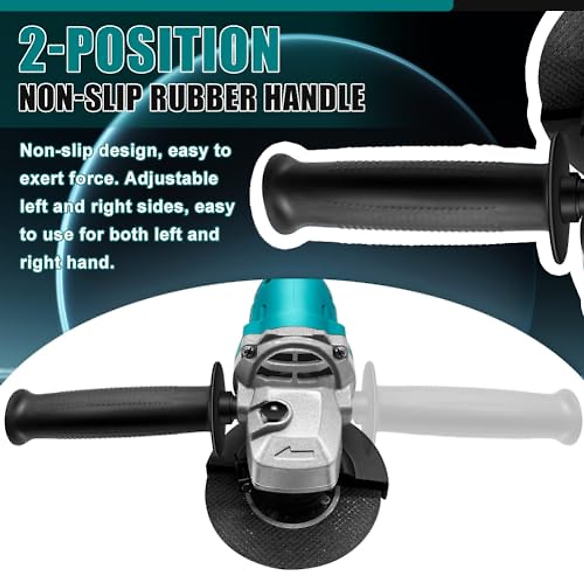 Cordless Angle Grinder for Makita Battery, ConBlom 4 Inch Brushless Power Metal Grinder Tool 8,000RPM, Battery Angle Grinder 3 Speed Control for Cutting, Grinding (Tool Only)