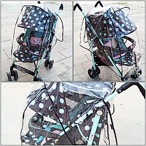 Kangkang@ Universal Pushchair Stroller Pram Buggy Transparent Rainproof Cover Rain Shade Protector