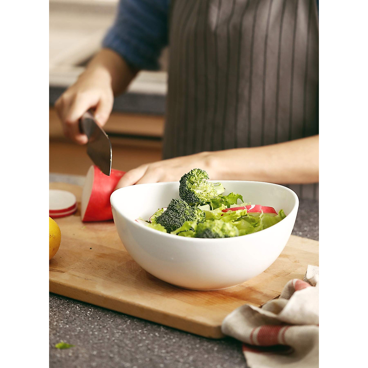 Sweese 7.8 Inch Plates Set of 6 & 42 Ounce Bowls Set of 4