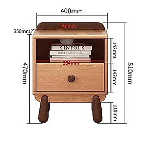 Nightstands Nightstand Cute Beech Wood End Table with Drawer Bedside Table Nordic Bedside Dresse Without Assembly Bedside Cabinet Well Made