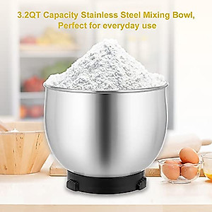 Kitchen in the box Stand Mixer,3.2Qt Small Electric Food Mixer,6 Speeds Portable Lightweight Kitchen Mixer for Daily Use with Egg Whisk,Dough Hook,Flat Beater (Pink)