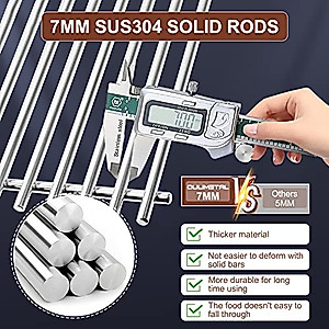 QuliMetal 19.5" Cooking Grates for Weber Genesis 300 Series, Genesis E310 E320 E330 S310 S320 S330, Replacement Parts for Weber 7528/7524, 304 Stainless Steel