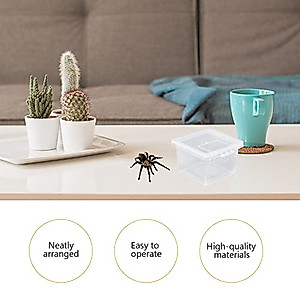 1Pc Reptile Terrarium, Tarantula Enclosure Reptile Tank Reptile Enclosure Critter Keeper Jumping Spider Enclosure Snail Habitat Reptile Terrarium Feeding Box for Reptiles