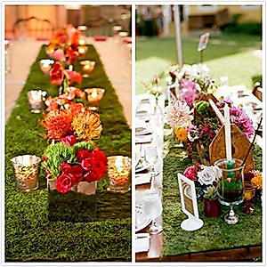 Farmoo Moss Table Runner, Preserved Moss Mat for Crafts Wedding Party Decor (12" x 71" Moss Roll)