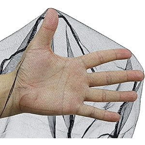 Mosquito Head Mesh Nets Gnat Face Netting Protecting Net for Any Outdoor Activities, Works Over Most Hats Comes(Total 3pcs, Black, Gray, Military)