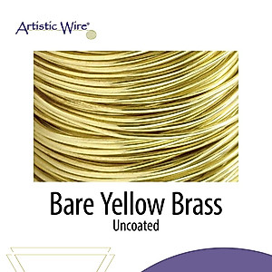 Artistic Wire, 18 Gauge Bare Yellow Brass Craft Jewelry Wrapping Wire, 10 yd