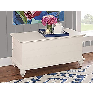 Powell Furniture Whitehurst Cedar Chest, White, 40.1/2" x 17.1/3" x 19"