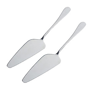 ARFUKA Pie Server Stainless Steel Cake Pie Pastry Server Professional Dessert Server for Cake Cheese Pie Pizza and More, Pack of 2 Silver