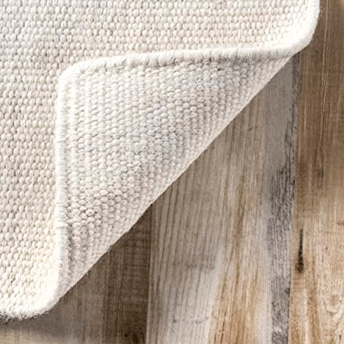 nuLOOM Stacia Stripes Wool Flatweave Area Rug, 10' x 14', Ivory