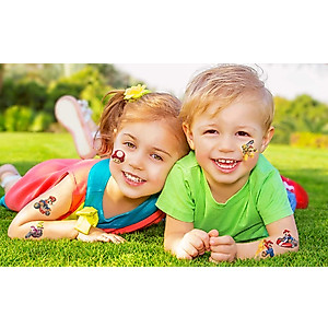 60PC Mario Temporary Tattoos Stickers,Mario Birthday Party Supplies Favors Mario Waterproof Fake Tattoos Stickers Mario Party Decorations for Kids Boys Girls School Rewards Gifts