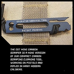 OST MINI CLEANING CARBON SCRAPER TOOL - Modern Sporting Gun Cleaning Tool - Carbon Remover for Guns Cleaning Kit Accessories Emergency Cleaning Tools - Compact Cleaner w/Shock Cord Attachment