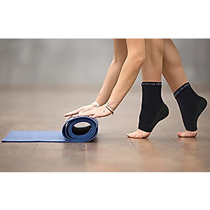 Doctor Developed Copper Foot Sleeves/Plantar Fasciitis Socks (Pair) and Doctor Written Handbook -Guaranteed Relief for Plantar Fasciitis, Heel Support & Ankle Conditions (Black, 2XL)
