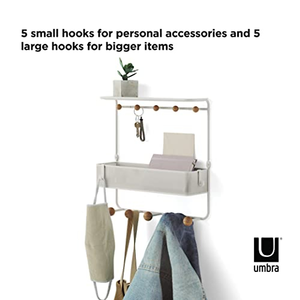 Umbra Estique Multi-Use Organizer, W/Shelf, White