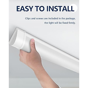 Sararoom 2ft Led Shop Light Fixture, 20W LED Tube Light, 2400lm,4000K Neutral White, 60cm 23.6inch LED Garage Closet Light Ceiling Light for Office Home Basement, No Plug, No Ground Wire