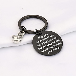 AKTAP Boxing Gloves Keychain Fitness Jewelry May You be Proud of The Work You Do Boxer Fans Key Rings Boxing Gifts