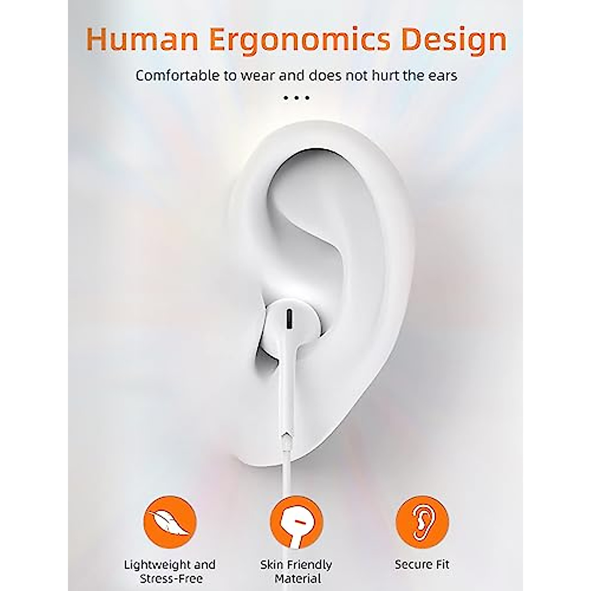 MAS CARNEY USB C Headphones TH6, Built-in Digital Chipset, Microphone, and Remote Control, Compatible with Samsung, Huawei, Oppo, VIVO, Honor, Google Pixel Smartphones, White