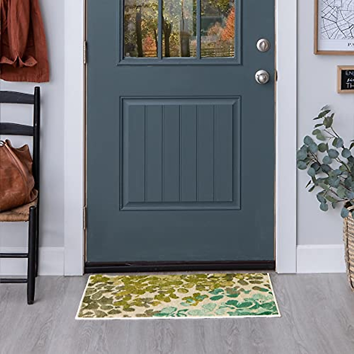 Mohawk Home Aurora Radiance Aqua Abstract Floral Accent Area Rug, 2'6"x3'10", Blue/Green