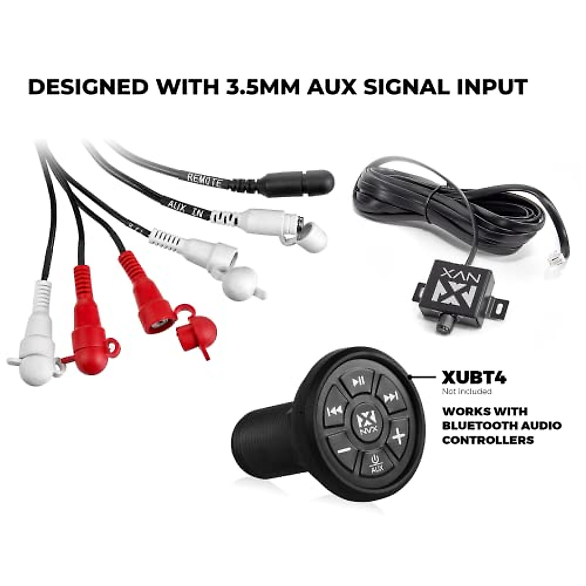 NVX MVPA6 Marine-V Series 6-Channel Bridgeable Micro Class D Compact Car Amplifier (900W Total RMS) | IPX67 Waterproof Rating