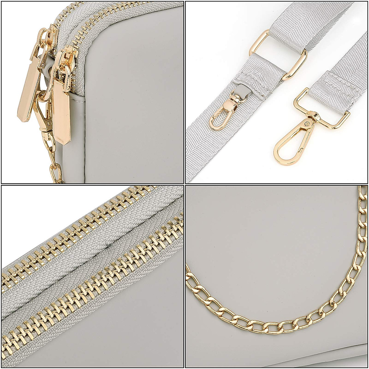 UTO Small Crossbody Bags for Women 3 in 1 Trendy Belt Purse Fashion Designer Mini Cute Sling Fanny Chest Pack