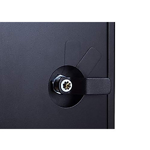 TRINITY 24 Inch Garage Storage Cabinet, 22 Gauge Steel, Wall-Mount, Adjustable Shelf and Reversible Door for Tools, Cleaning Supplies, and More, Black