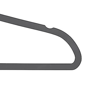 Simplify 10 Super Slim Velvet Huggable Hangers in Grey