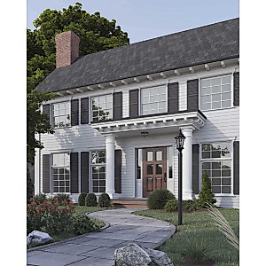 Progress Lighting Welbourne Collection 1-Light Clear Beveled Glass Traditional Outdoor Post Lantern Light Textured Black