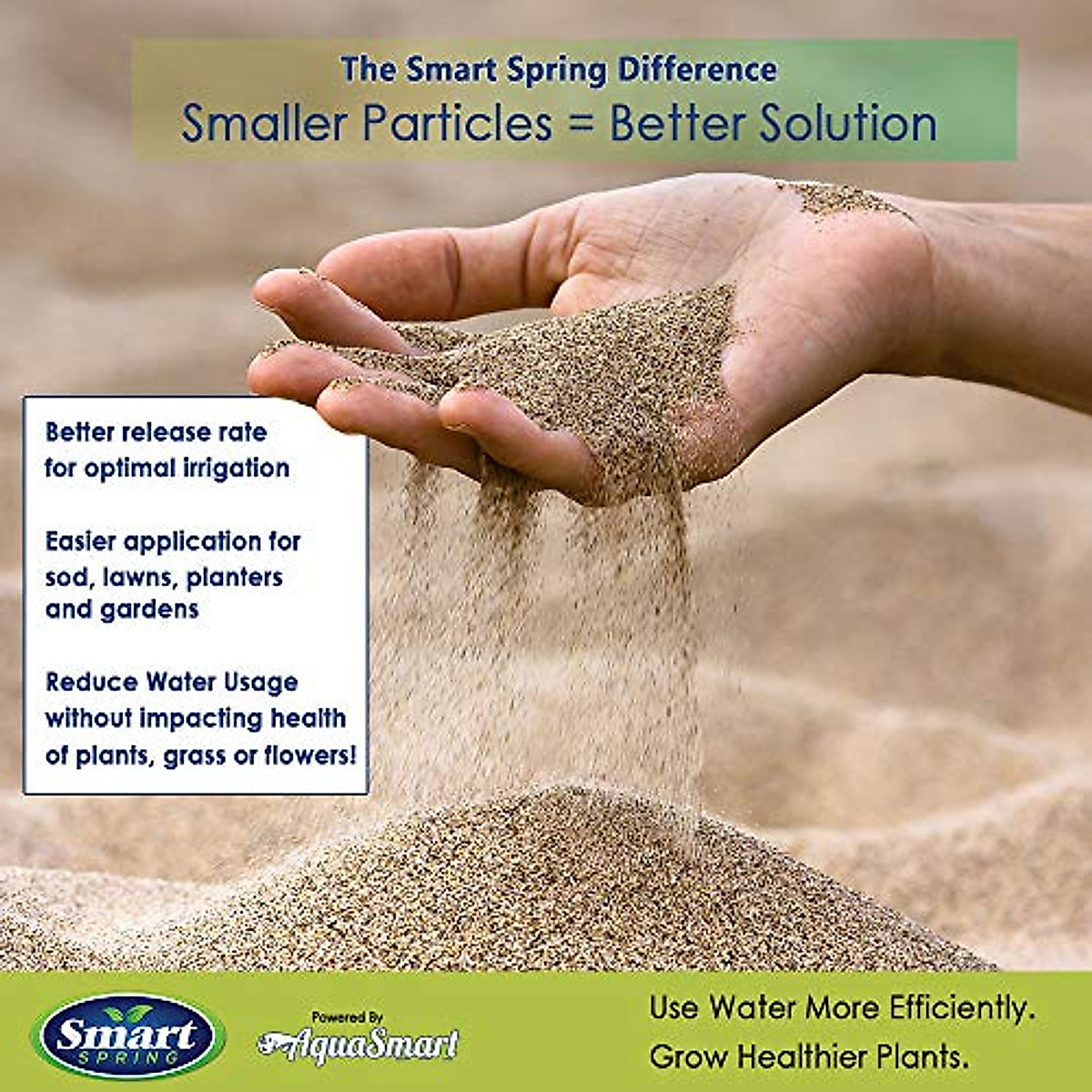 Water Storing Minerals - 4-Pound Water Absorbing Granules – Reduce Plant Waterings by 50% for Indoor Pots and Outdoor Gardens – Natural Non-Toxic Magic Sand Soil Additive for Planters & Lawns