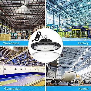 PATHBREAKER LED High Bay Light 150W UFO High Bay LED Light with UL Approved 6'Cable & Plug 22500LM 5000K 600W MH/HPS Replacement Commercial Warehouse Garage Barn Factory Shop Light