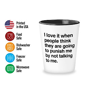 Bubble Hugs Witty Sarcasm Shot Glass 1.5oz - I Love It When People Think - Funny Sarcastic Comedy Adult Humor Hilarious Sneering Jokes Savage