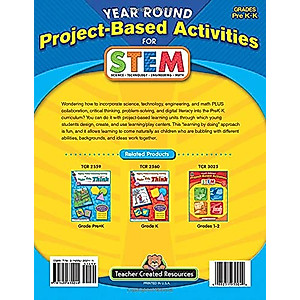 Teacher Created Resources PreK Project-based STEM Book Printed Book (Year Round Project Based Activities for Stem)