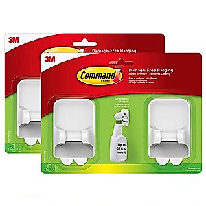 Command Spray Bottle Hangers Value Pack, 2-Hangers, 4-Large Strips (17009-HW2ES) (2)