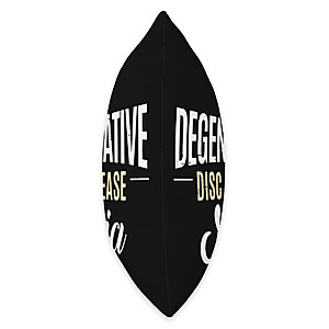 DDD Fighter Survivor Cream Ribbon Support Degenerative Disc Disease Ninja DDD Awareness Month Throw Pillow, 16x16, Multicolor