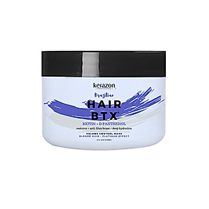 KERAZON Blonde Brazilian Hair BTX Treatment Purple Mask Platinum Effect & Silver Hair Providing Smoothing, Deep Hydration, Anti-Brass, Shine, Softness, Volume & Frizz Control