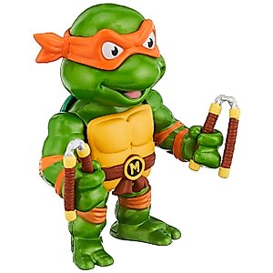 Jada Toys Teenage Mutant Ninja Turtles 4 Michelangelo Die-cast Figure, Toys for Kids and Adults, Orange, 31848