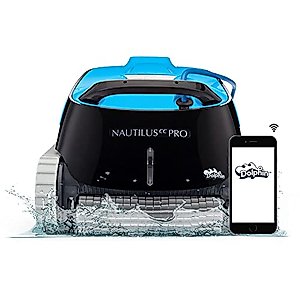 Dolphin Nautilus CC Pro Robotic Pool Vacuum Cleaner with Wi-Fi Control — Easy-Access Top Load Filter for Simple Debris Cleaning — Ideal for All Pool Types up to 50 FT in Length