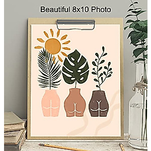 Mid-century modern Bathroom Decor - Aesthetics Modern art - Powder room Contemporary art - Bathroom Wall Decor for Women - Woman Buttocks Wall Art decoration - Modern Bathroom Wall Art Poster 8x10