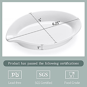 Yedio Porcelain Spoon Rest for Stove Top Kitchen Counter, White Ceramic Coffee Spoon Rest, Large Cooking Spoon Holder