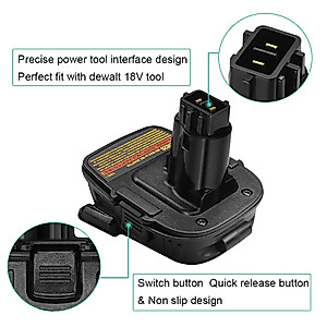 Replacement DCA1820 Dewalt 20V Battery Adapter for Dewalt 18V Tools Compatible with 20V MAX XR Lithium Battery DCB200 DCB201 DCB203 DCB203BT DCB204 DCB205 DCB206