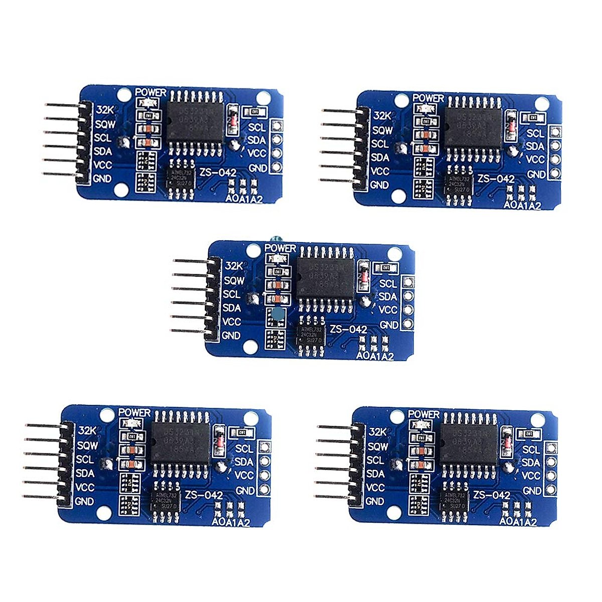 Geekstory 5PCS DS3231 Real Time Clock Module RTC Sensor High Precision AT24C32 IIC Timer Alarm Clock for Arduino Raspberry Pi