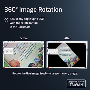 INSWAN INS-2 4K USB 13MP Document Camera with Auto Focus, LED Light, Mic, A3-Size Capture, Compatible with MacOS, Windows, Chromebook for Remote Teaching, Web Conferencing, IWBs, Live Demo