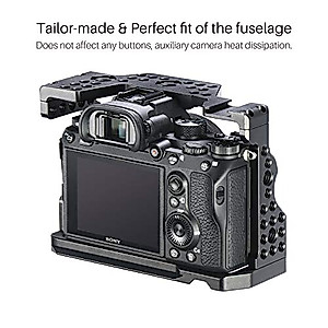 Camera Cage for Sony A7III/A7RIII/M3 Standard Arca-Style Quick Release Plate + Top Handle Grip Accessory Kits for Sony a7iii Series