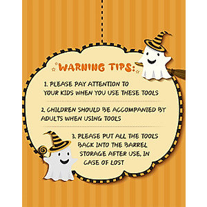 Henscoqi Pumpkin Carving Kit 7 Packs Carving Tools Set, Pumpkin Carving Set Jack Lantern Sculpting Set with Heavy Duty Stainless Steel Durable Handle, Halloween Decoration Set with Storage Skull Cup