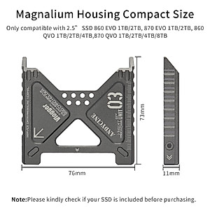 ANDYCINE Lunchbox III Magnalium Case Compatibe for Samsung 870EV0,870QVO SSD Compatible for Atomos Ninja V,V+, Ninja Flame, Ninja Inferno, and Shogun Inferno