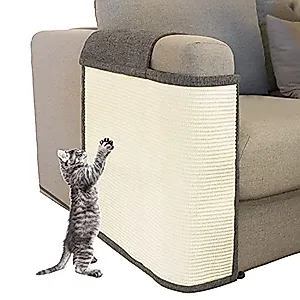 Cat Scratch Furniture Couch Protector with Natural Sisal for Protecting Couch Sofa Chair (Right Hand)