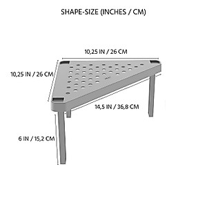 Level Collection Stackable, Kitchen Cabinet and Pantry Organizer, Modular Shelves- Set of 4 Shapes (Gray)