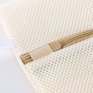 6pcs Thick Mesh Laundry Bag For Blouse Lingerie Bras Underwear Socks Sneaker Shoes Washing Bag Of Cylindrical Sandwich Embroidery Laundry Bags For Delicates Mesh Wash Bag Bathroom Eco-Friendly Bra Bags For Laundry Travel Storage Organiza Bag