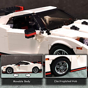 Nifeliz Mini Sports Race Car GTRS MOC Building Blocks and Construction Toy, Adult Collectible Model Cars Set to Build, 1:14 Scale (1024 Pcs)