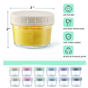 6Pack2.7oz Glass Salad Dressing Container To Go,Small Glass Containers With Lids,Reusable and Leakproof Dipping Sauce Cups Set,Salad Dressing Container Lunch Box Work Trip,With brush,Liquid Chalk Pen